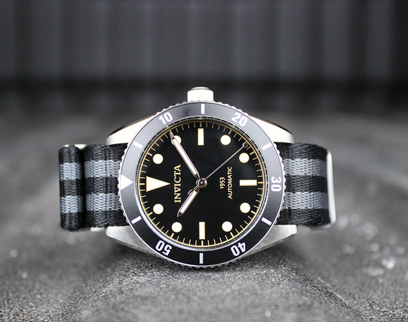 Suggestion: Put a striped NATO strap on a heritage inspired dive watch